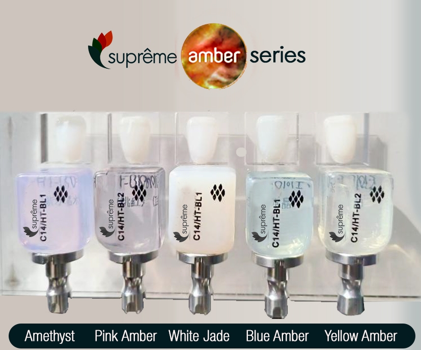 Axsys Dental Solutions. Supreme Amber Series Glass Ceramic CAD Blocks